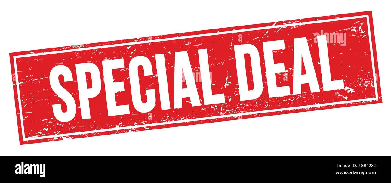 SPECIAL DEAL text on red grungy rectangle stamp sign Stock Photo - Alamy
