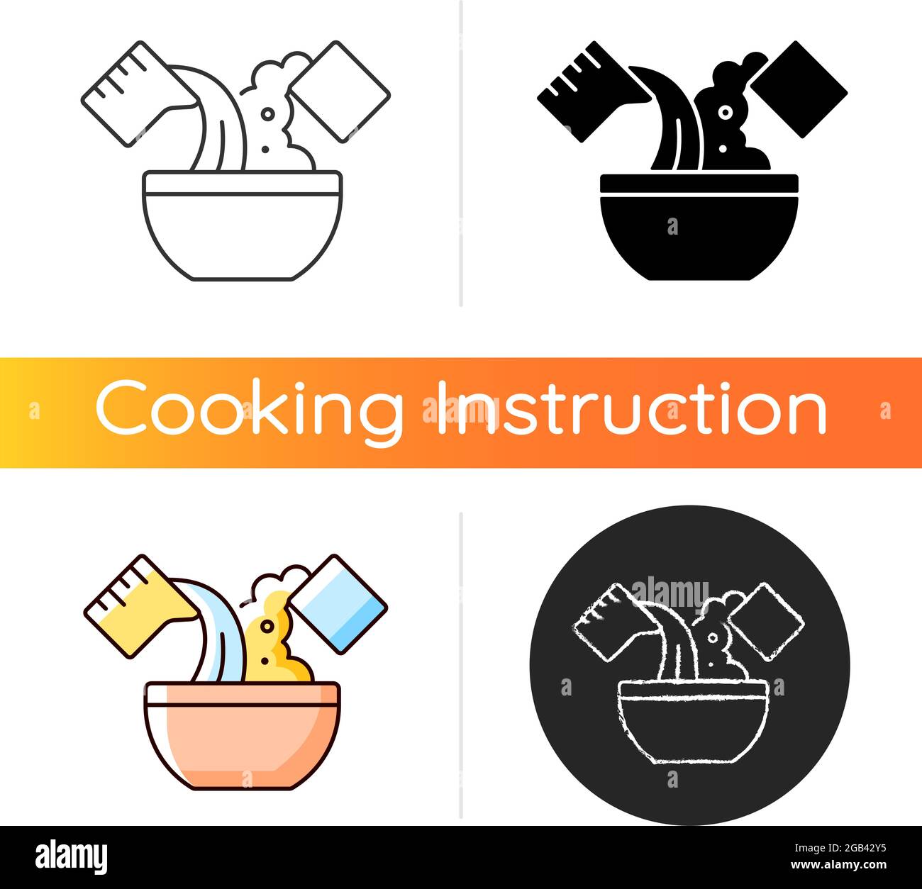 Water mixing bowl Stock Vector Images - Alamy