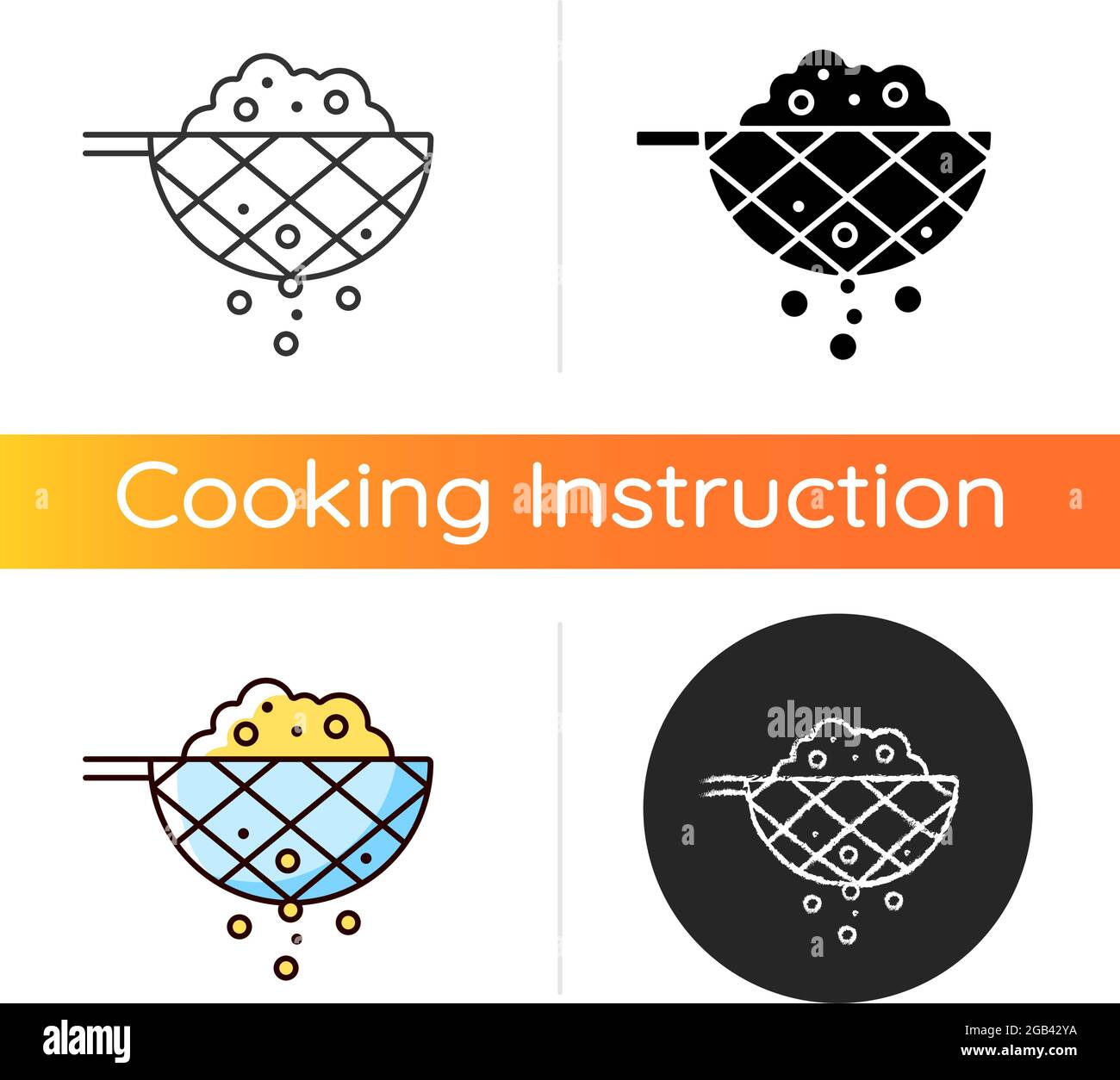 Sift cooking ingredient icon Stock Vector Image & Art - Alamy