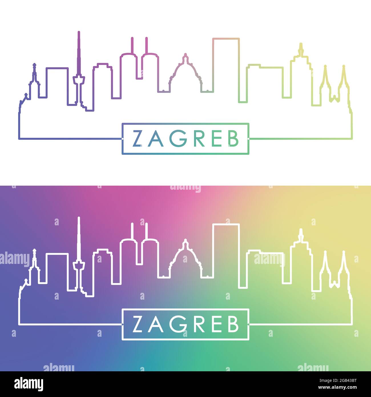 Zagreb national theatre Stock Vector Images - Alamy