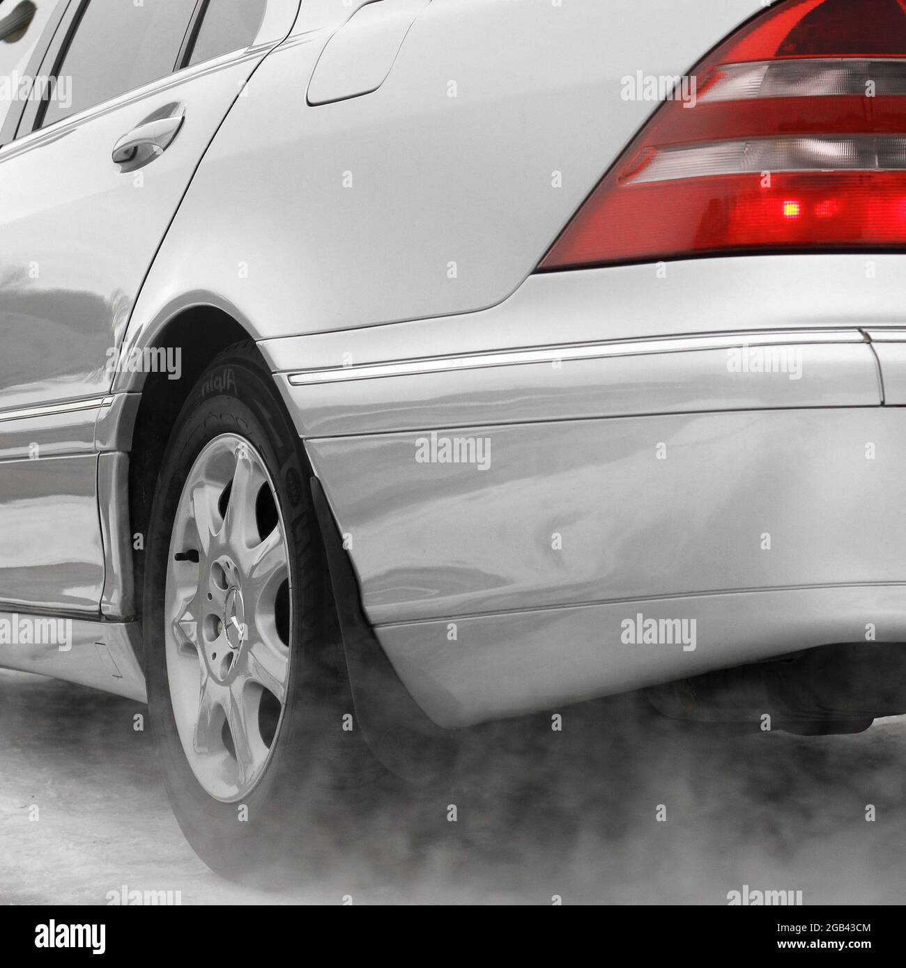 Chernihiv, Ukraine - November 22, 2018: The back of a Mercedes-Benz S ...