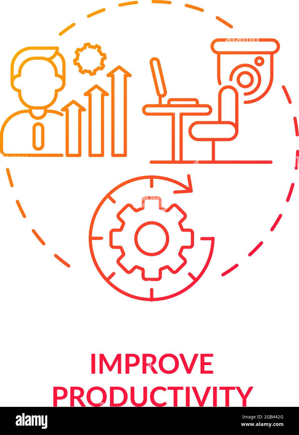 Improve productivity red concept icon Stock Vector Image & Art - Alamy