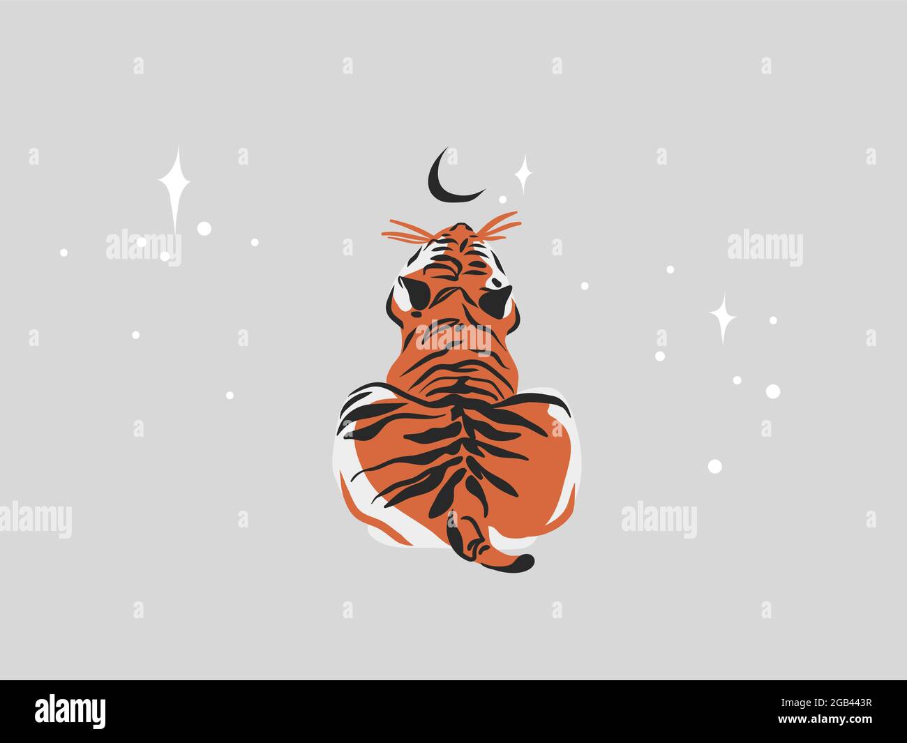 Hand drawn vector abstract stock flat graphic illustration with ethnic ...