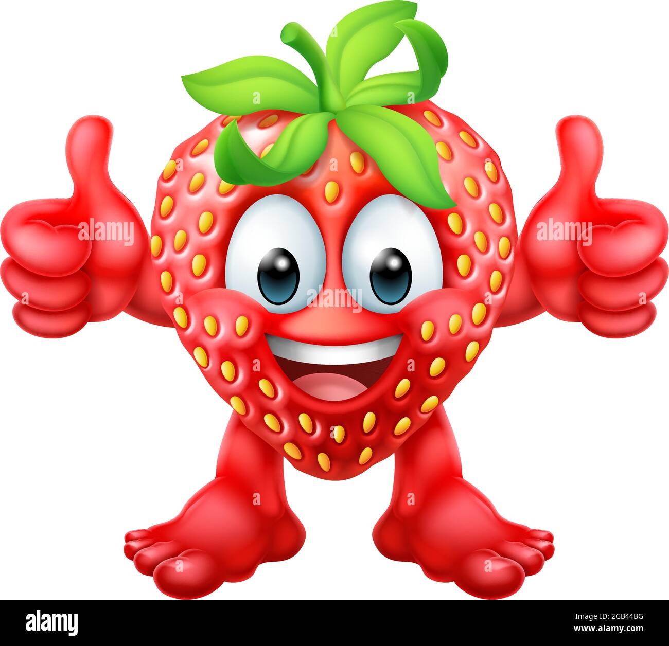 Strawberry Cartoon Emoticon Emoji Mascot Icon Stock Vector Image & Art ...