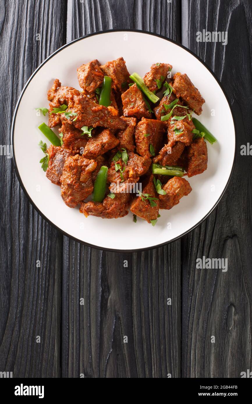 Beef stew Tibs Traditional and Authentic Ethiopian food closeup in the ...