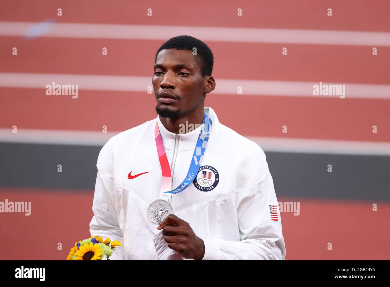 Tokyo, Japan. 2nd Aug, 2021. KERLEY Fred Silver medal (USA) Athletics : Men's 100m medal ...