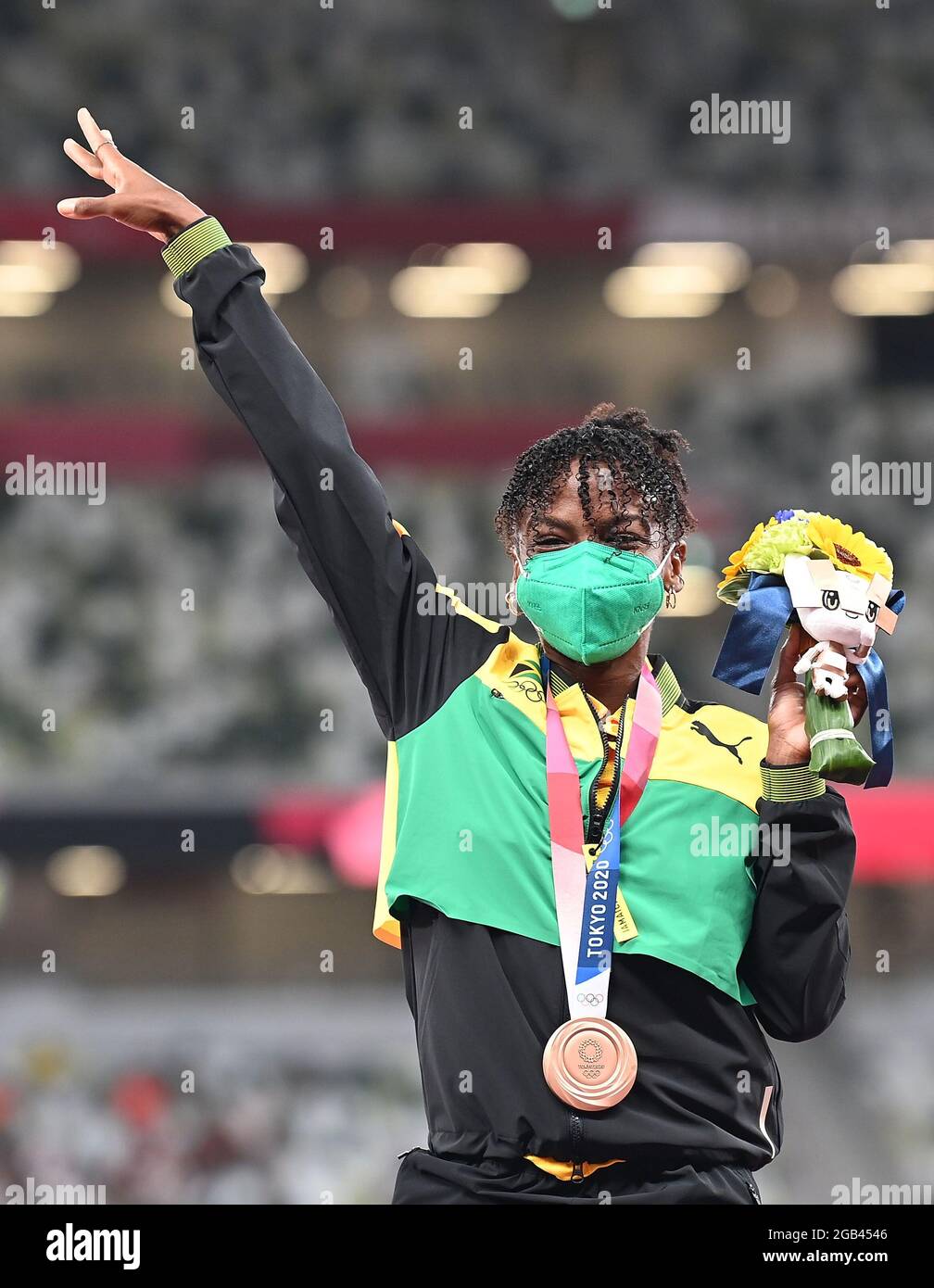 Tokyo, Japan. 2nd Aug, 2021. Bronze medalist Megan Tapper of Jamaica ...