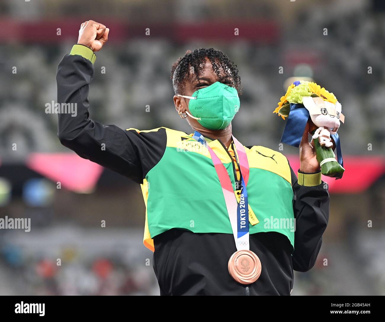 Tokyo, Japan. 2nd Aug, 2021. Bronze medalist Megan Tapper of Jamaica ...
