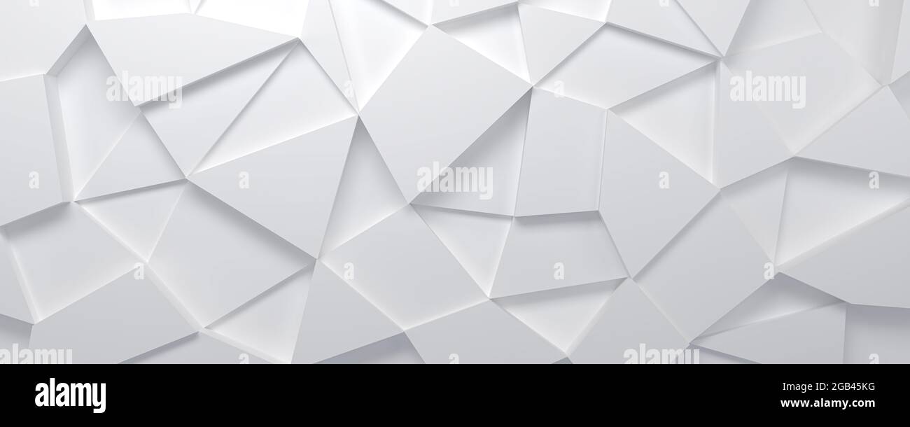 Abstract white 3d background with polygonal pattern Stock Photo - Alamy