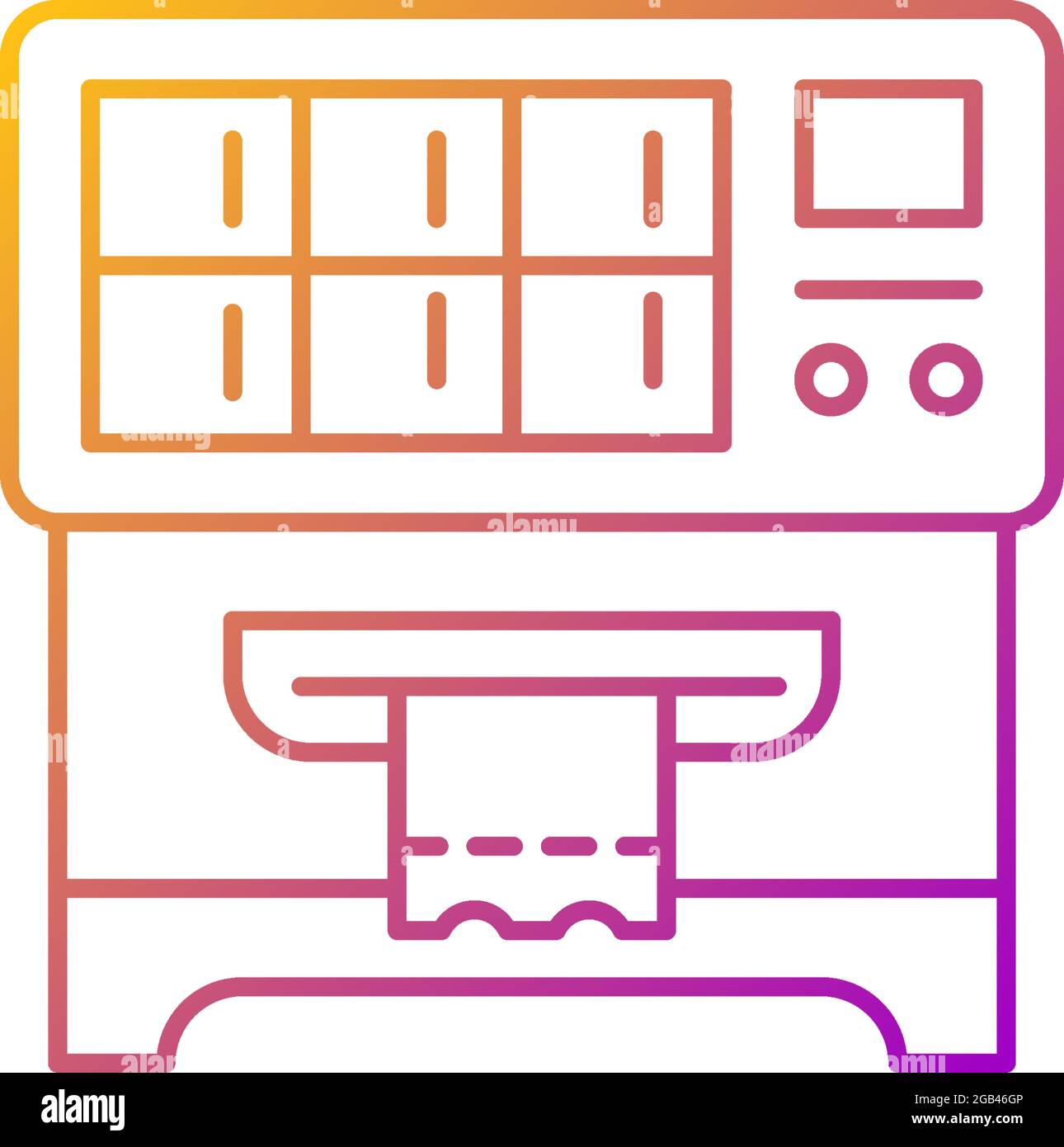 Ticket dispensing machine Stock Vector Images - Alamy