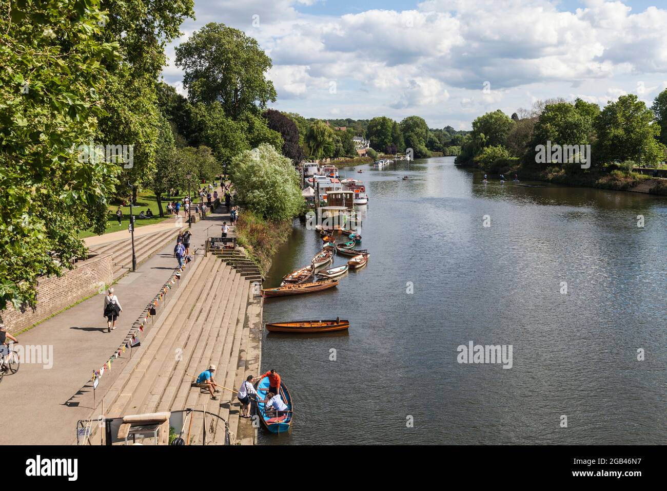 The riverside at Richmond upon Thames, Surrey,England,UK Stock Photo ...
