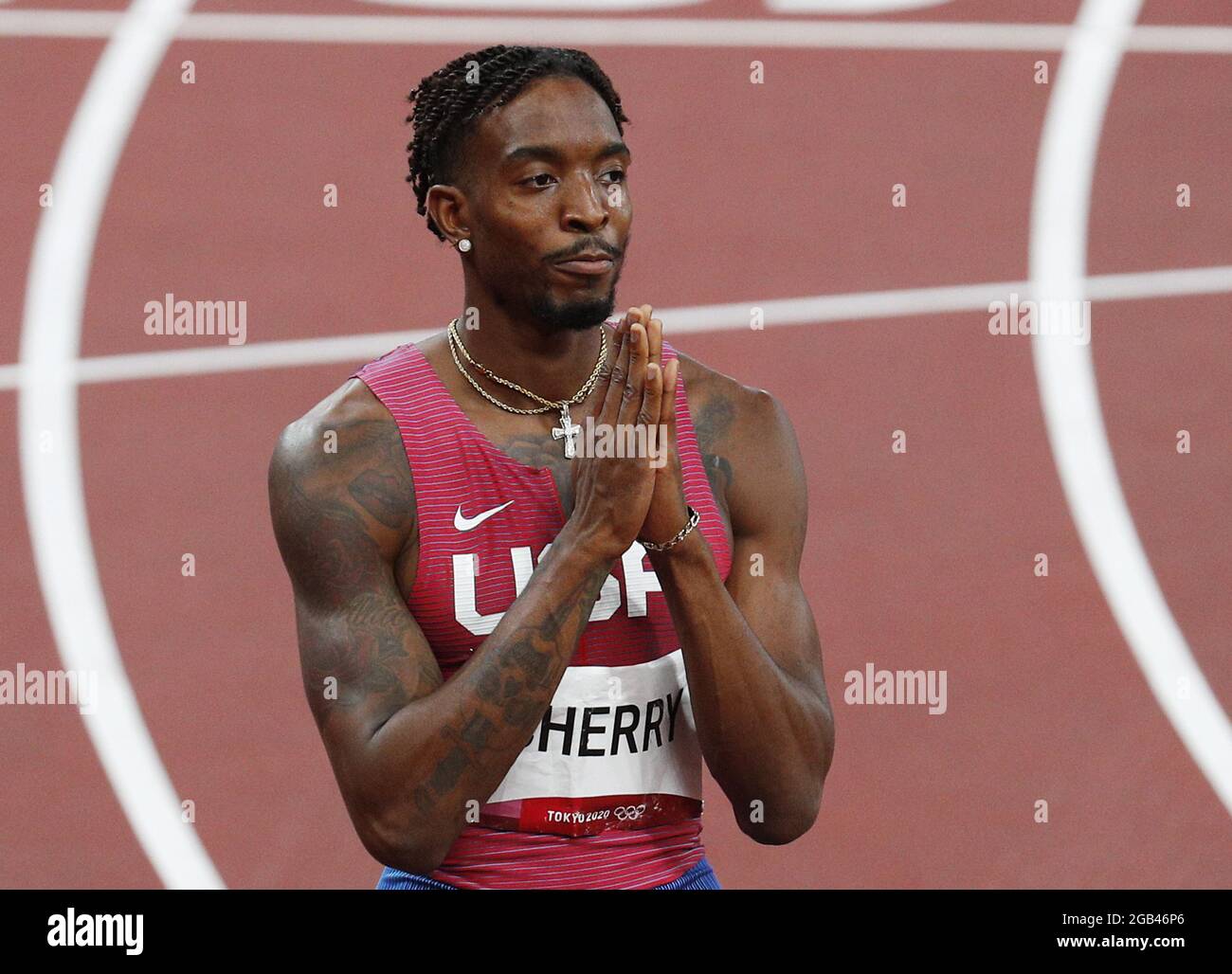 Tokyo, Japan. 02nd Aug, 2021. Michael Cherry of the USA celebrates ...