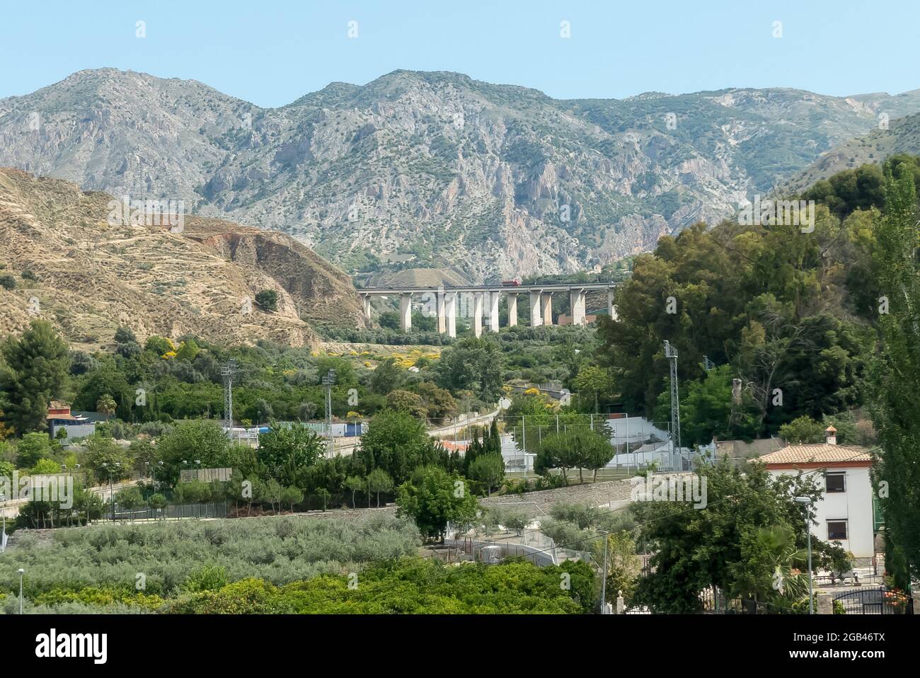 Granada in Spain: typical countryside around Restobal and the Valle de ...