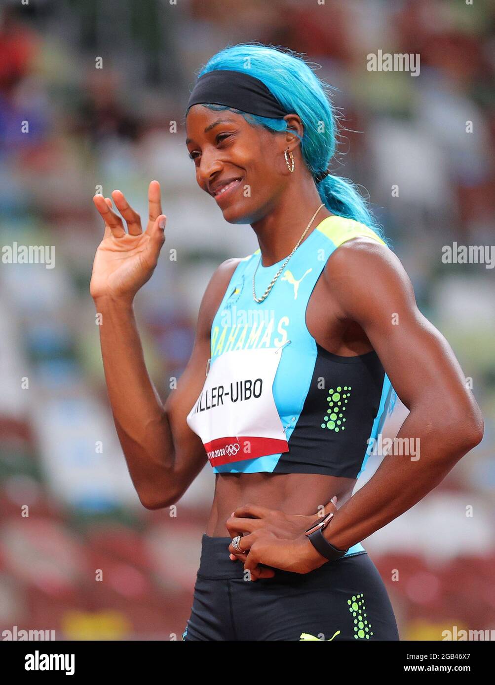 Bahamas shaunae miller reacts hi-res stock photography and images - Alamy