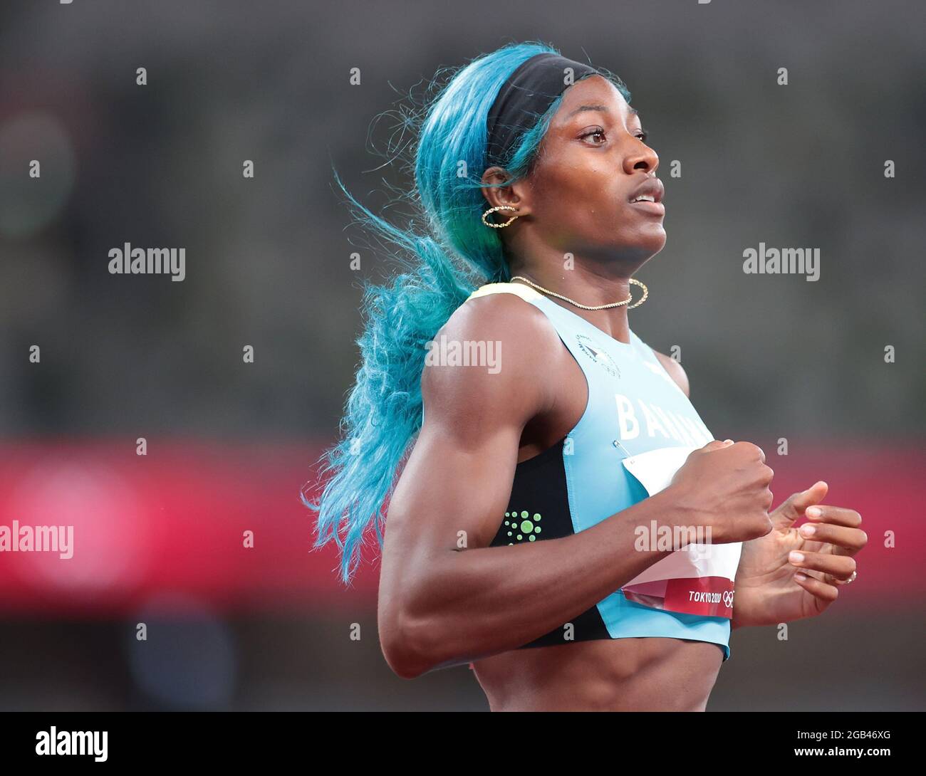 Tokyo, Japan. 2nd Aug, 2021. Shaunae Miller-Uibo of Bahamas competes ...