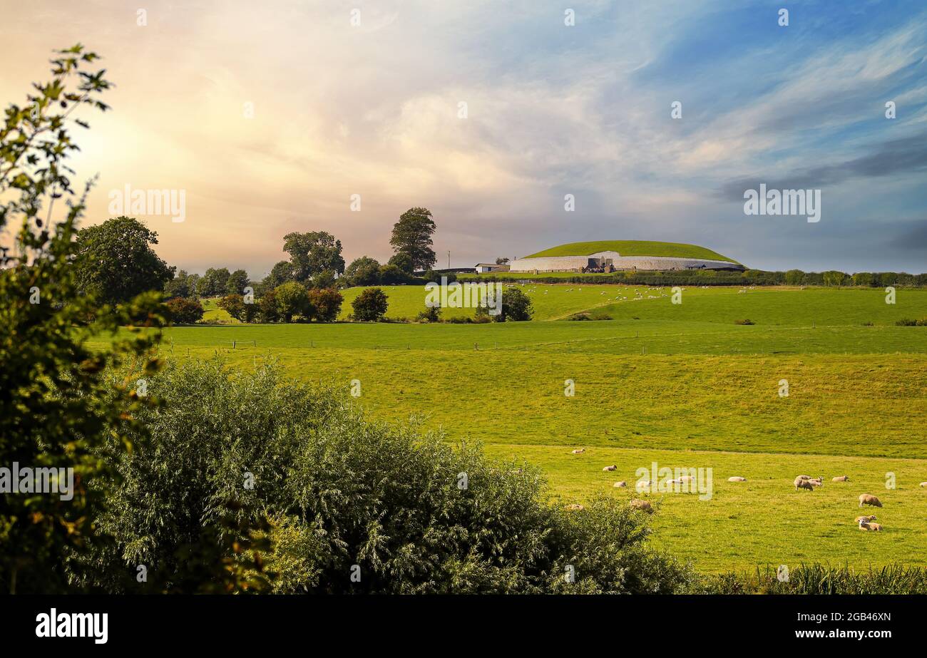 Newgrange. the famous megalithic passage tomb built by celtic druids ...