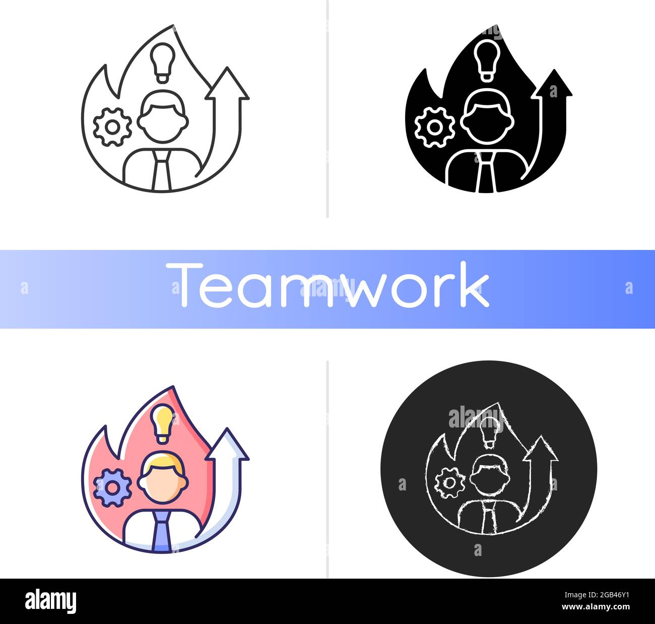 Increased motivation icon. Willingness for career raise. Career success ...