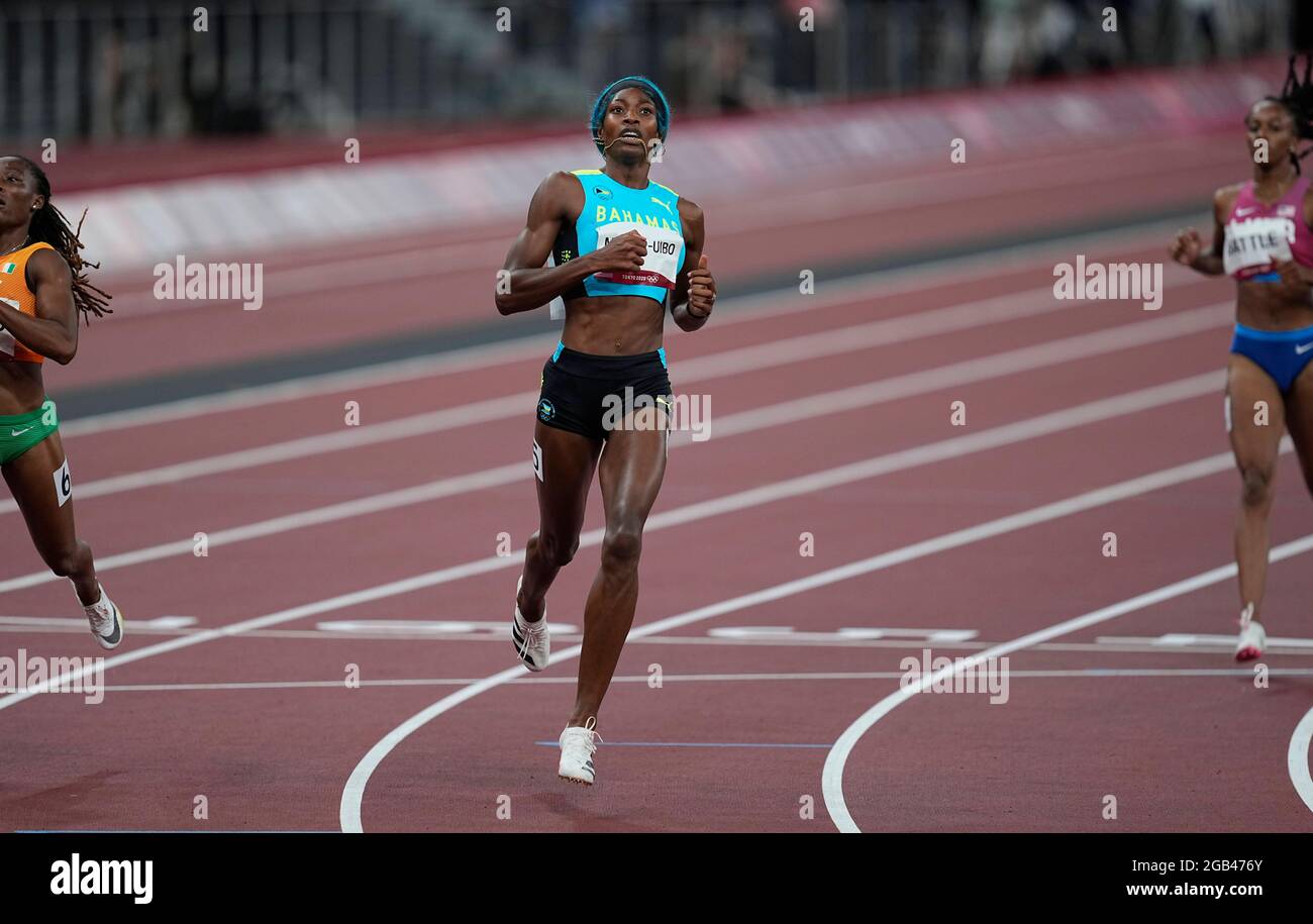 August 2, 2021: Shaunae Miller-Uibo from Bahamas during 200 meter for ...