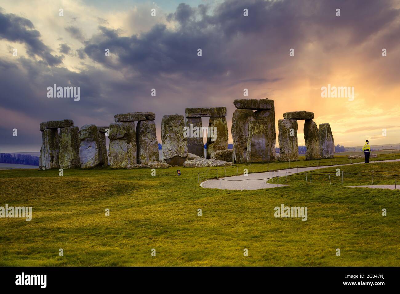 Stonehenge an ancient prehistoric stone monument near Salisbury ...