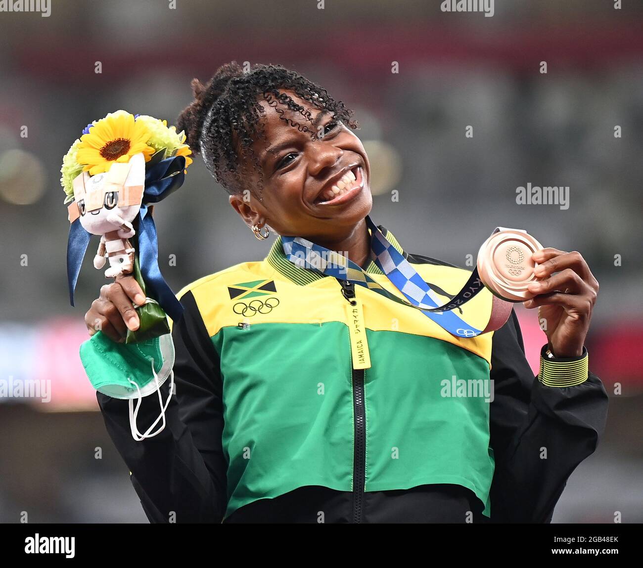 Tokyo, Japan. 2nd Aug, 2021. Bronze medalist Megan Tapper of Jamaica ...