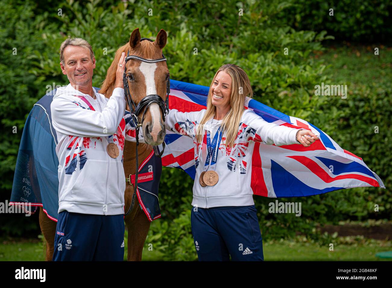 Carl Hester and Charlotte Dujardin with Tokyo 2020 Olympic winning ...