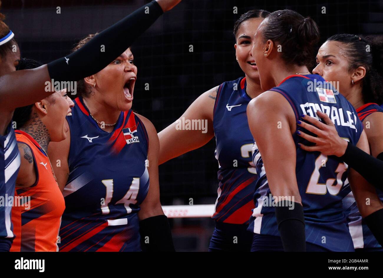 Members dominican republic volleyball team hi-res stock photography and ...