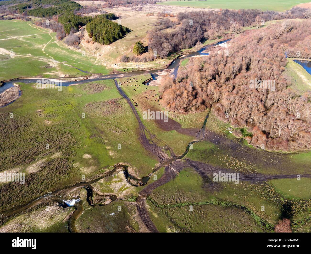 Amazing Aerial view of Zhrebchevo Reservoir, Sliven Region, Bulgaria ...