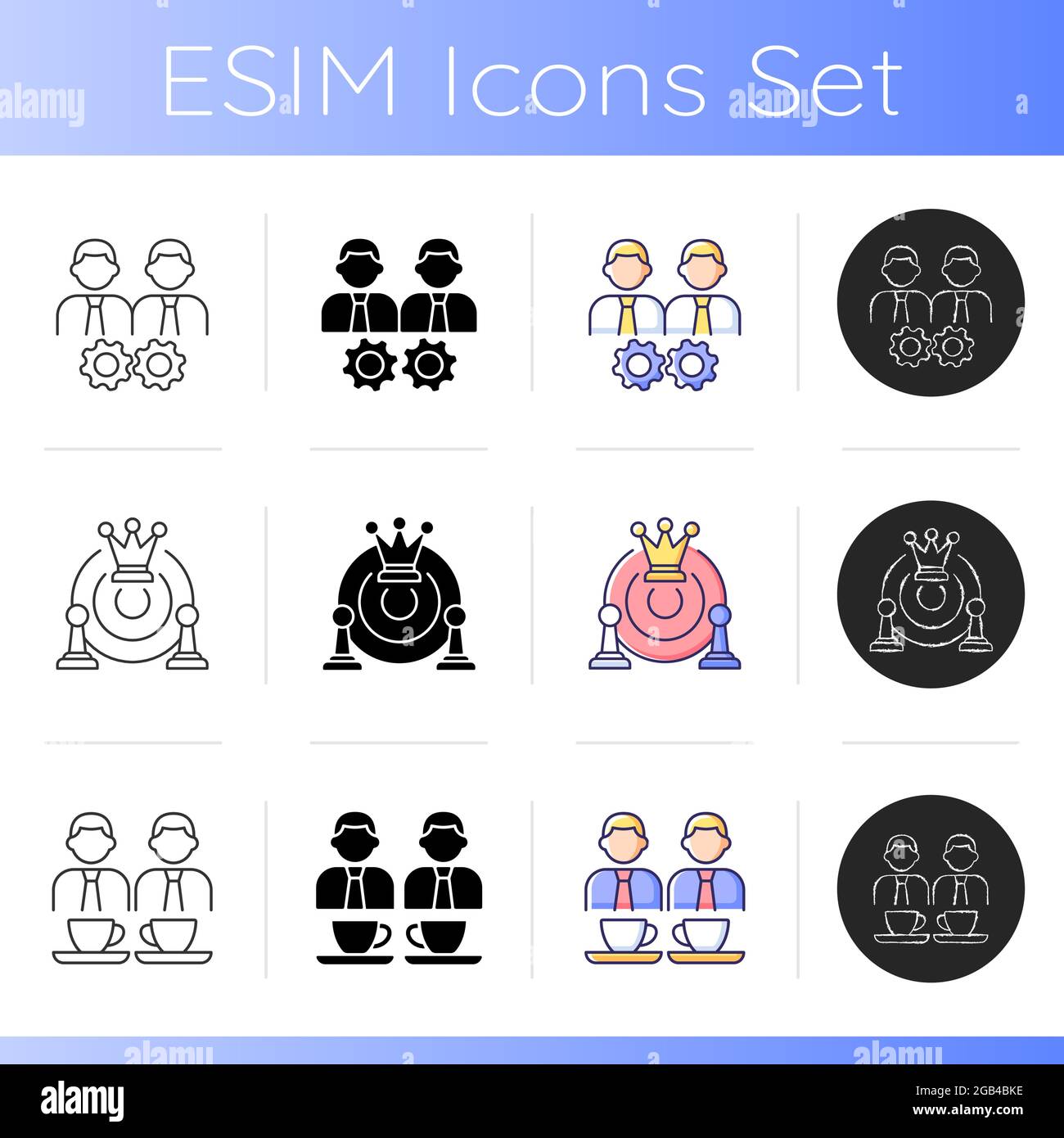 Collective work icons set Stock Vector Image & Art - Alamy