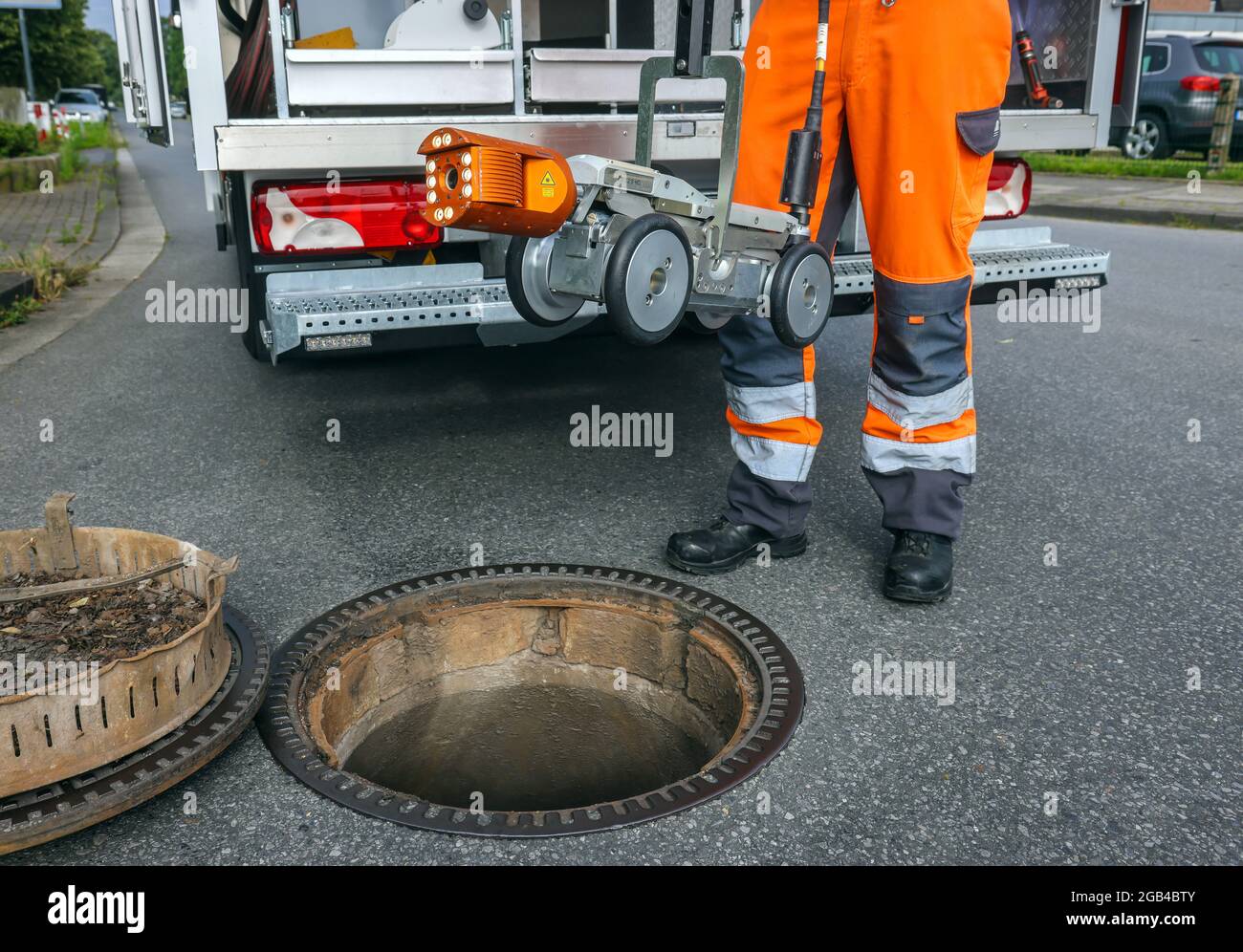 Hamm, North Rhine-Westphalia, Germany - TV sewer inspection vehicle ...