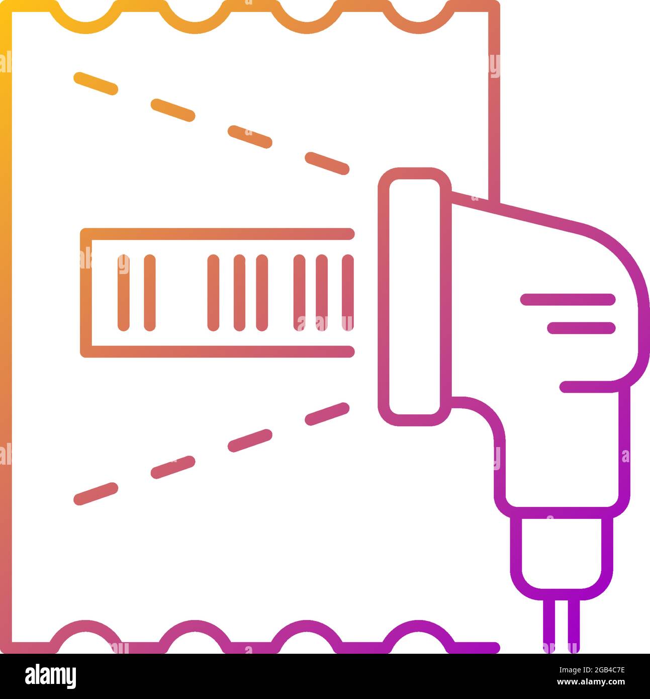 Lottery ticket scanner gradient linear vector icon Stock Vector Image ... Lottery ticket scanner gradient linear vector icon Stock Vector Image ...