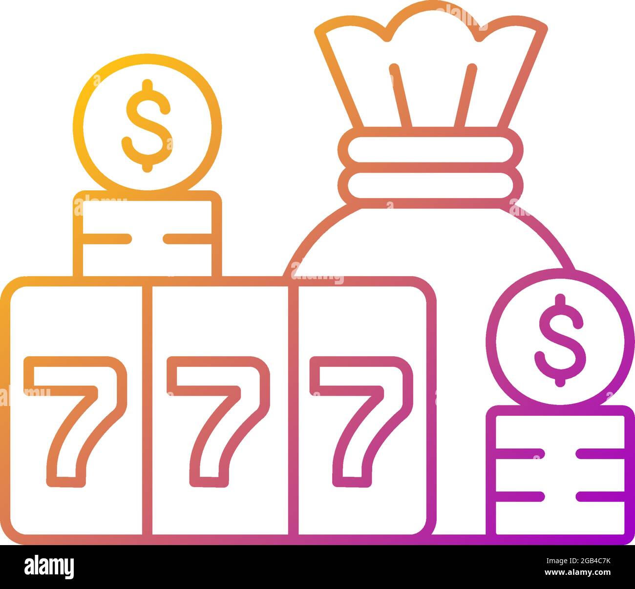 Jackpot gradient linear vector icon Stock Vector Image & Art - Alamy