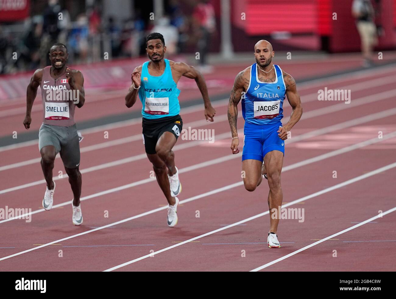 August 1, 2021: Lamont Marcell Jacobs during 100 meter for men at the ...