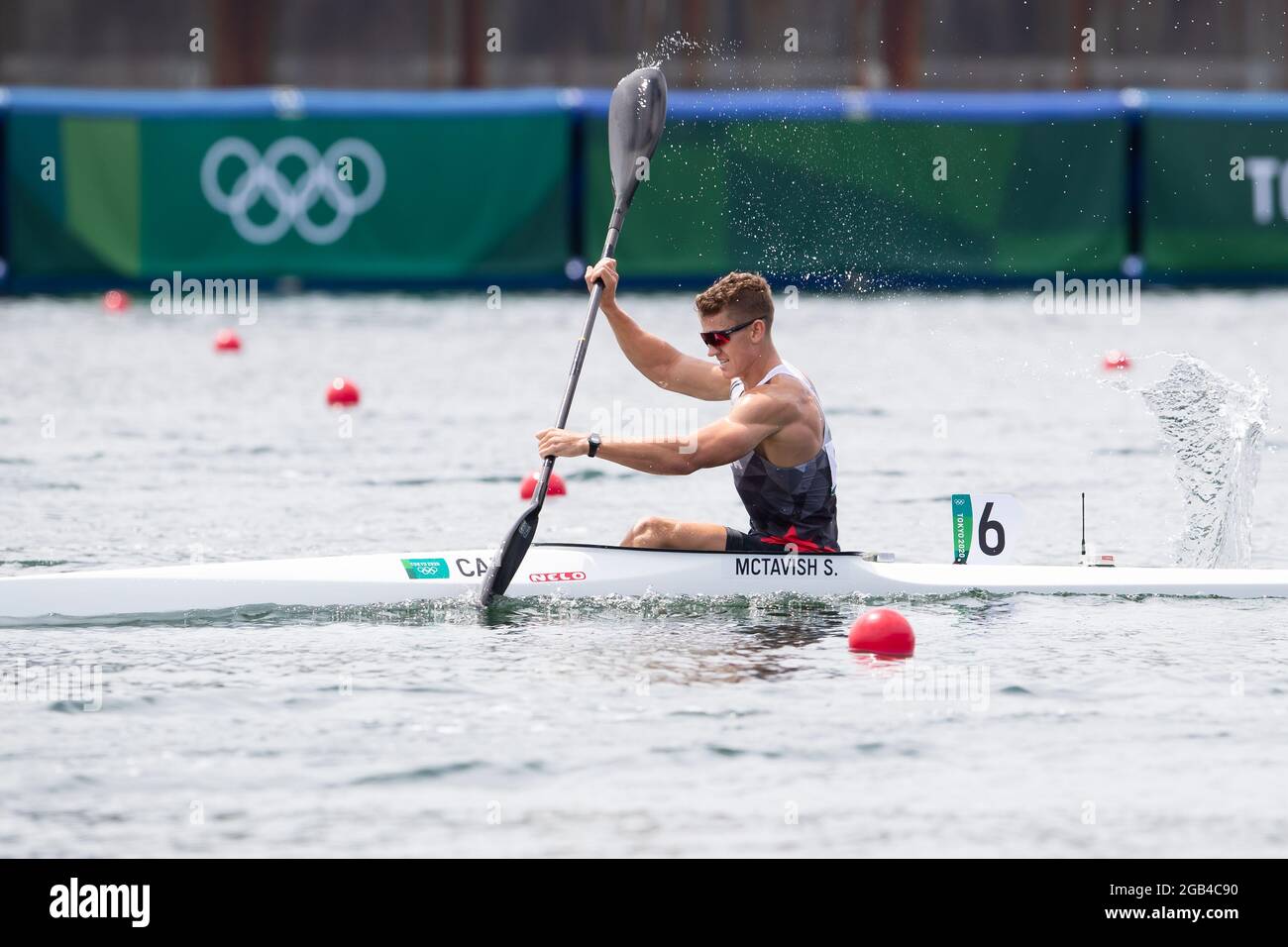 August 02, 2021: Simon McTavish (46) of Canada in Men's Kayak 1000m ...