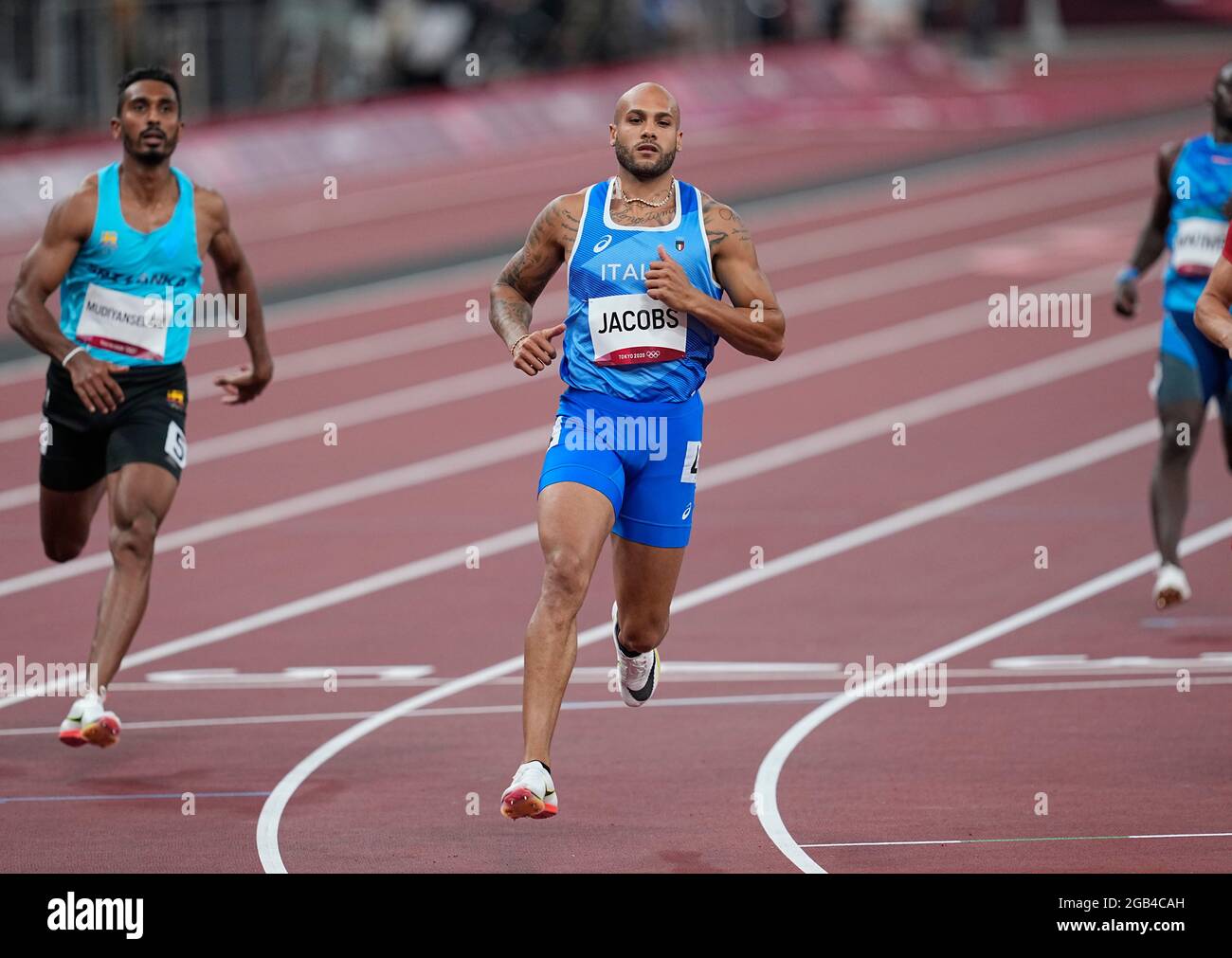 August 1, 2021: Lamont Marcell Jacobs during 100 meter for men at the ...