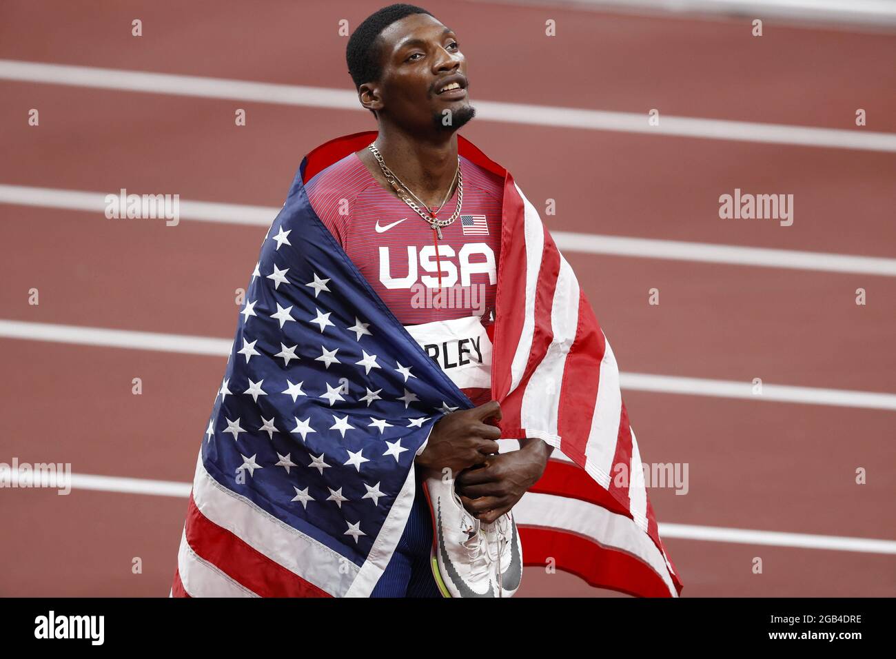 Fred kerley silver medal hi-res stock photography and images - Alamy