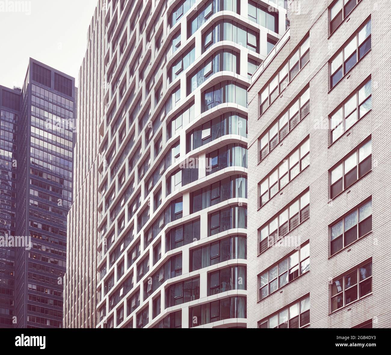 New York City modern architecture, color toned picture, USA Stock Photo ...