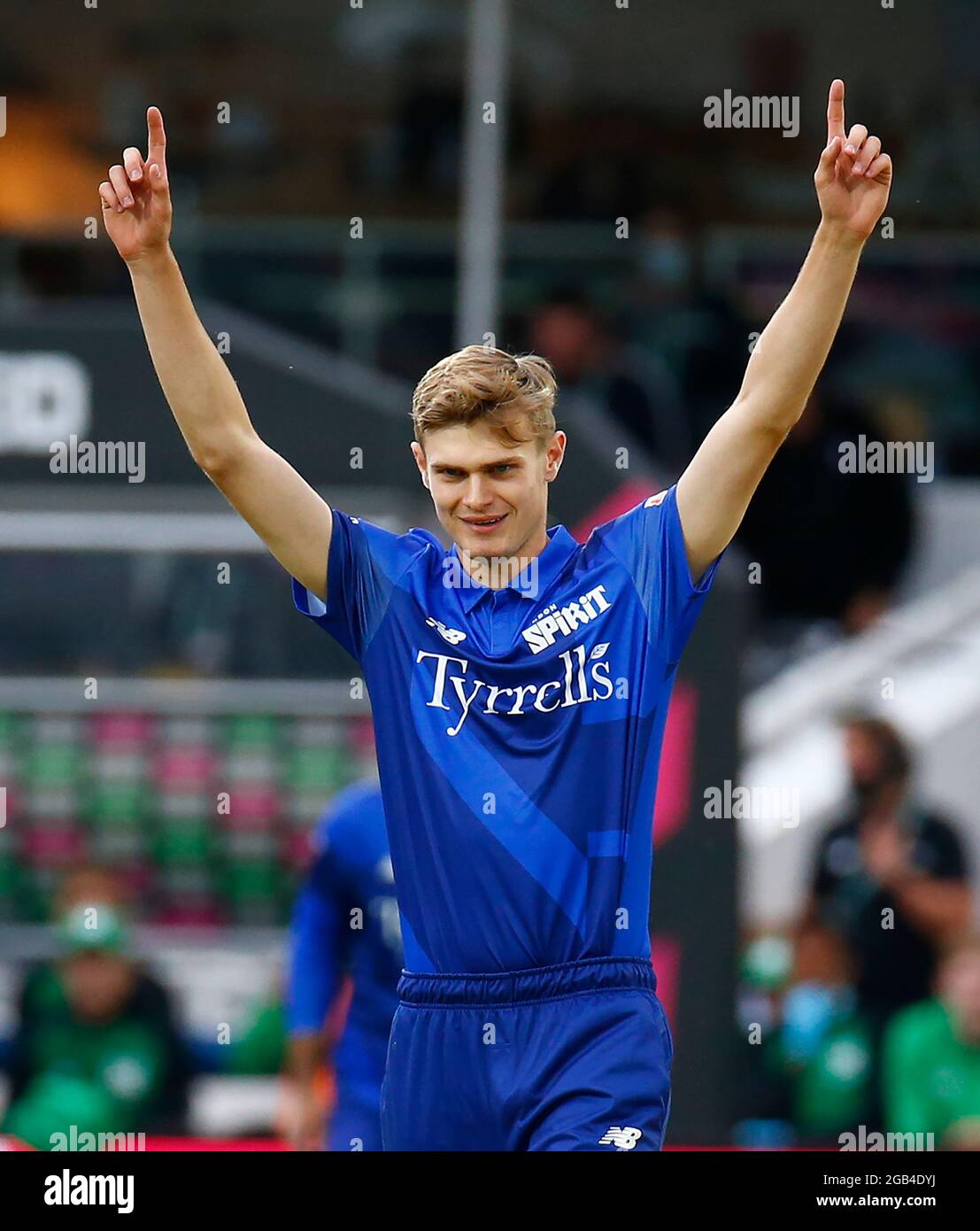 LONDON, ENGLAND - AUGUST 01: Blake Cullen of London Spirit celebrates ...