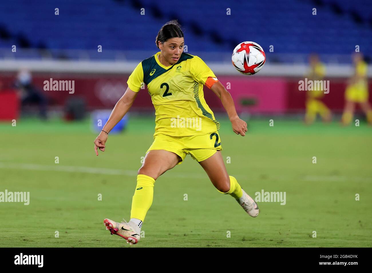 Tokyo, Japan, 2 August, 2021. Sam Kerr of Team Australia watches the ...