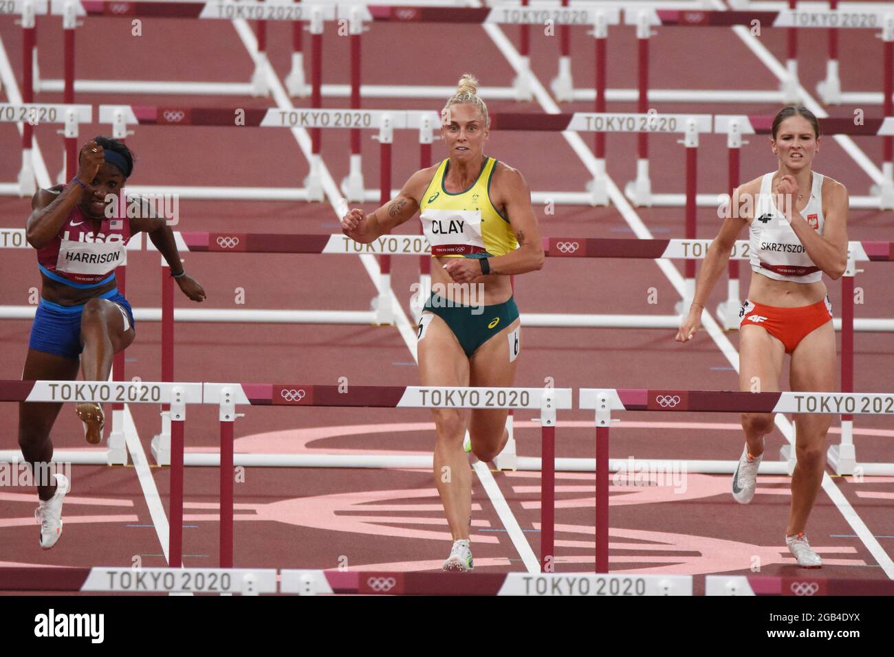 Kendra Harrison (USA), Liz Clay (AUS), Pla Skrzyszowska (POL) compete ...