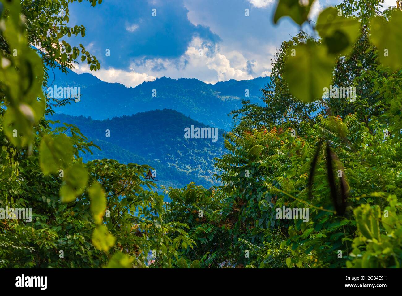 Panorama of the mountain landscape of Luang Prabang city in Laos world ...