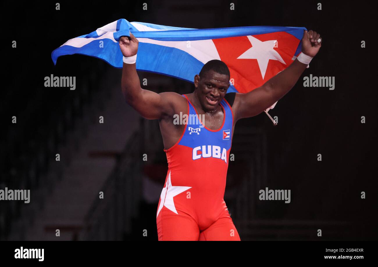 Chiba, Japan. 02nd Aug, 2021. Wrestling/Freestyle: Olympics, 130 kg ...