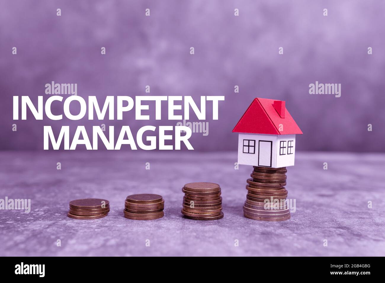 Sign displaying Incompetent Manager. Word Written on Lacking qualities ...