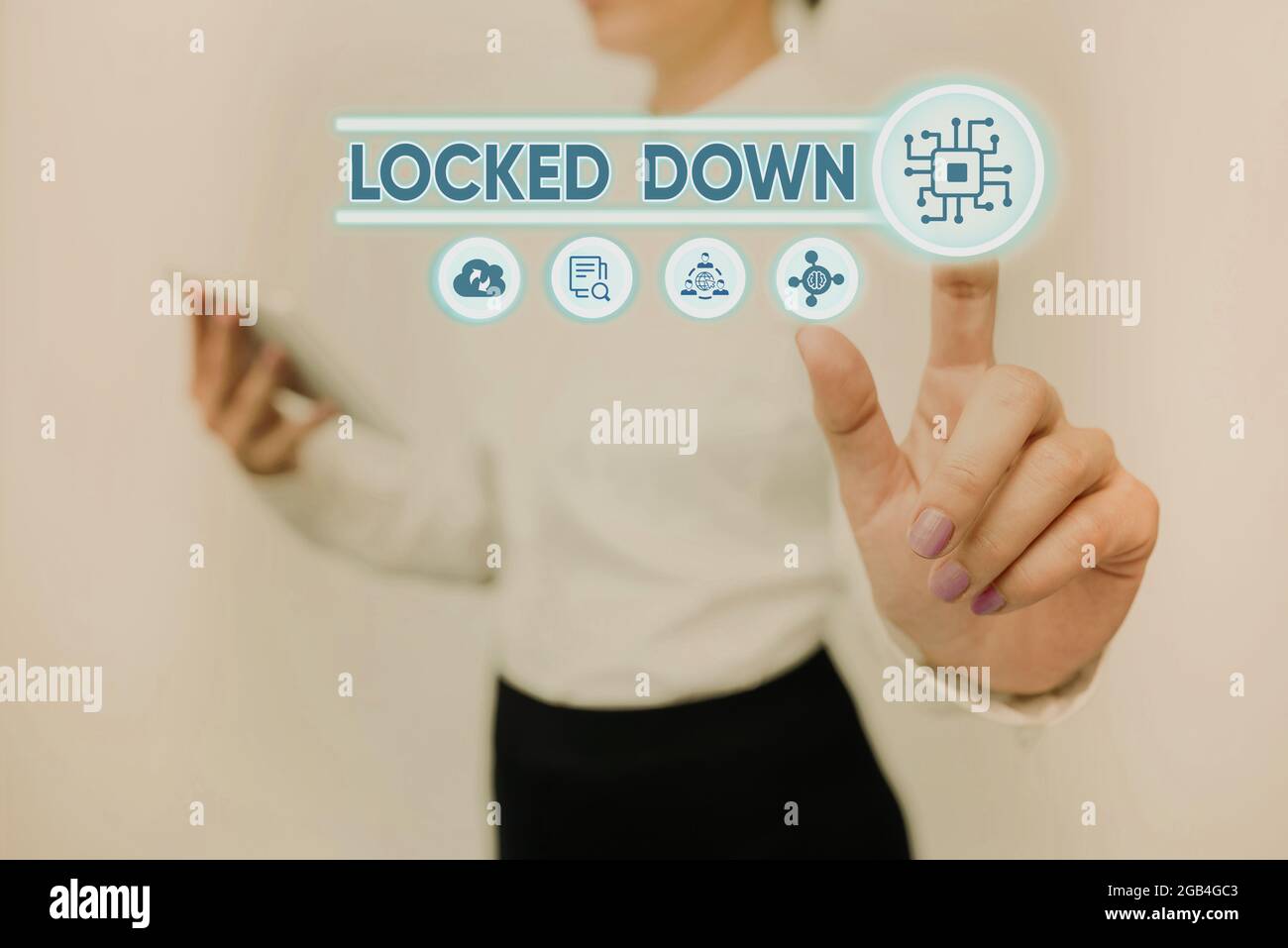Inspiration showing sign Locked Down. Business approach emergency ...