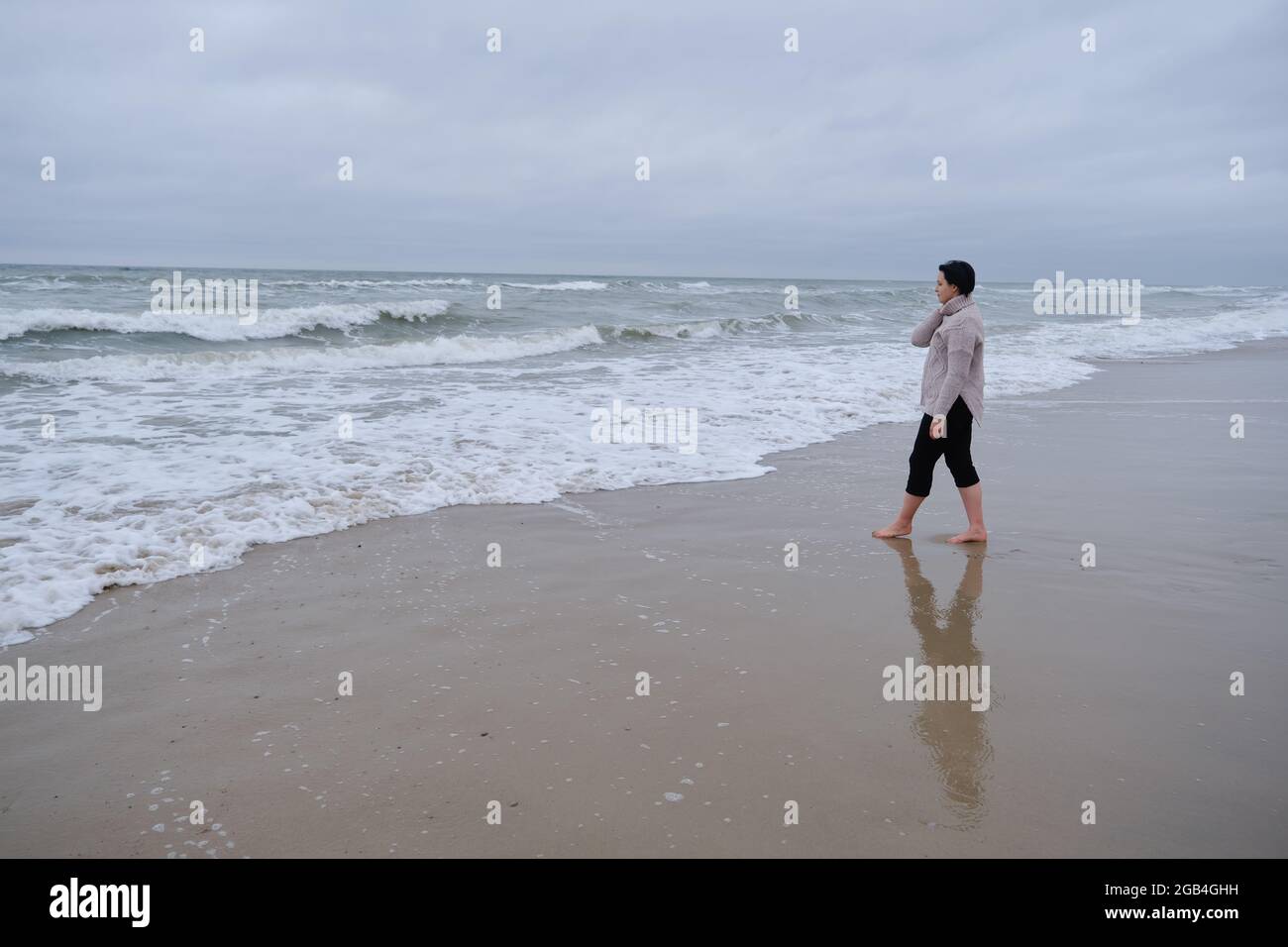 Happy sad woman balance hi-res stock photography and images - Alamy