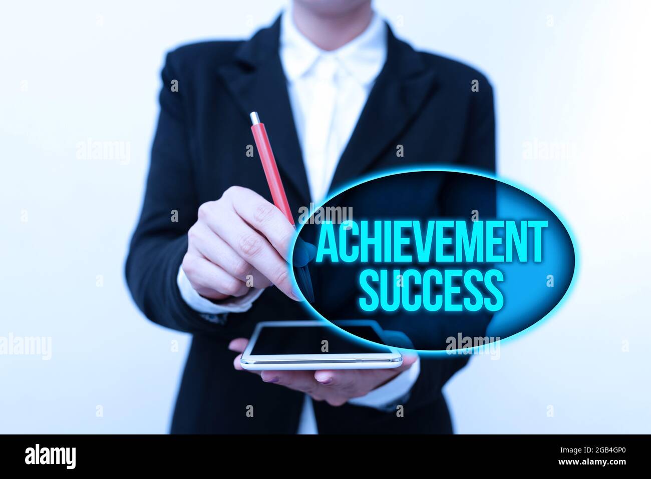 Text caption presenting Achievement Success. Internet Concept status of ...