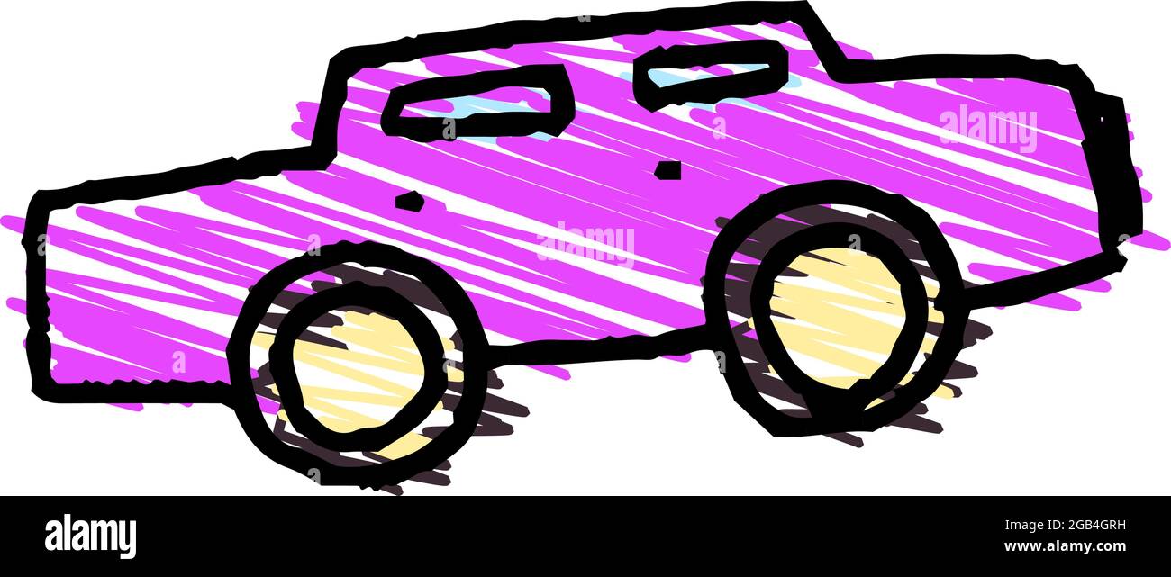 This is a illustration of Cute car scribble drawn by a child Stock Vector Image & Art - Alamy