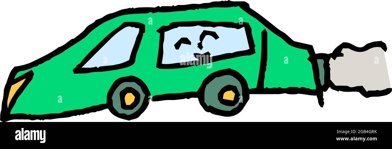 This is a illustration of Cute car scribble drawn by a child Stock ...
