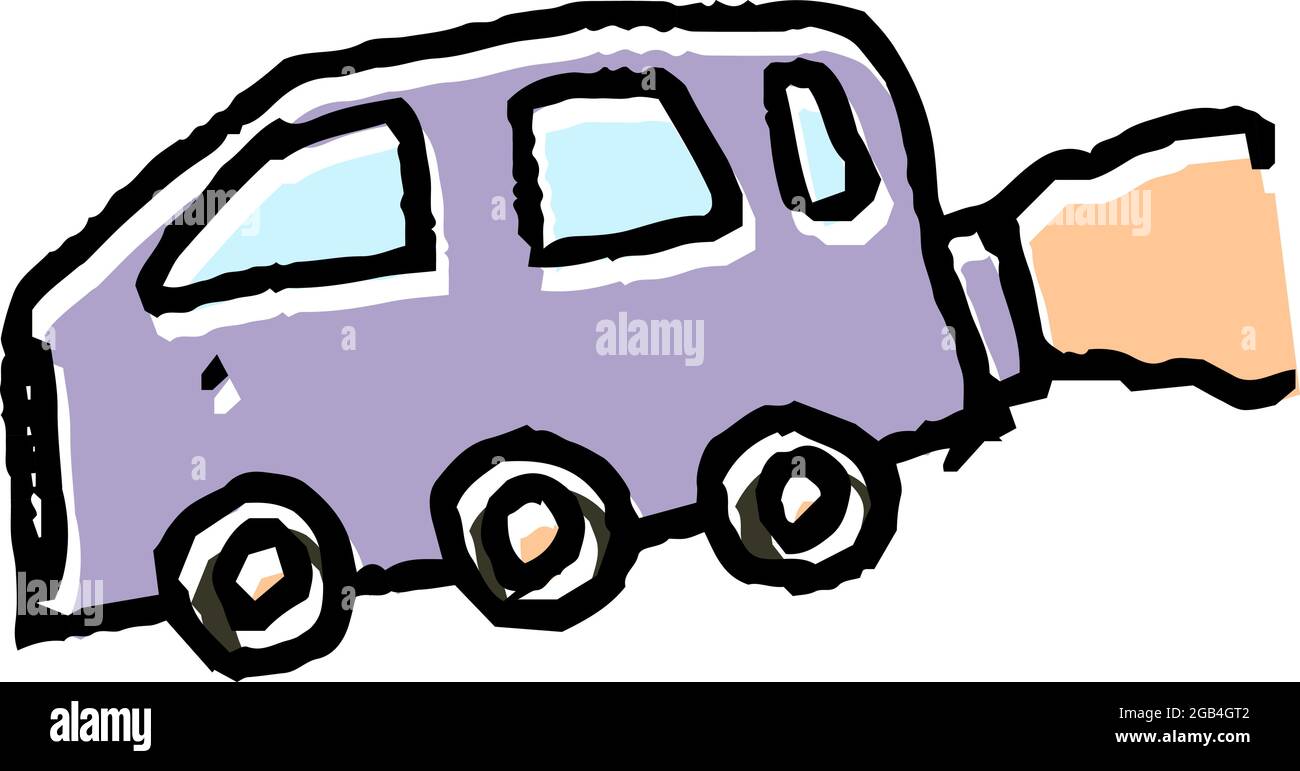 This is a illustration of Cute car scribble drawn by a child Stock ...