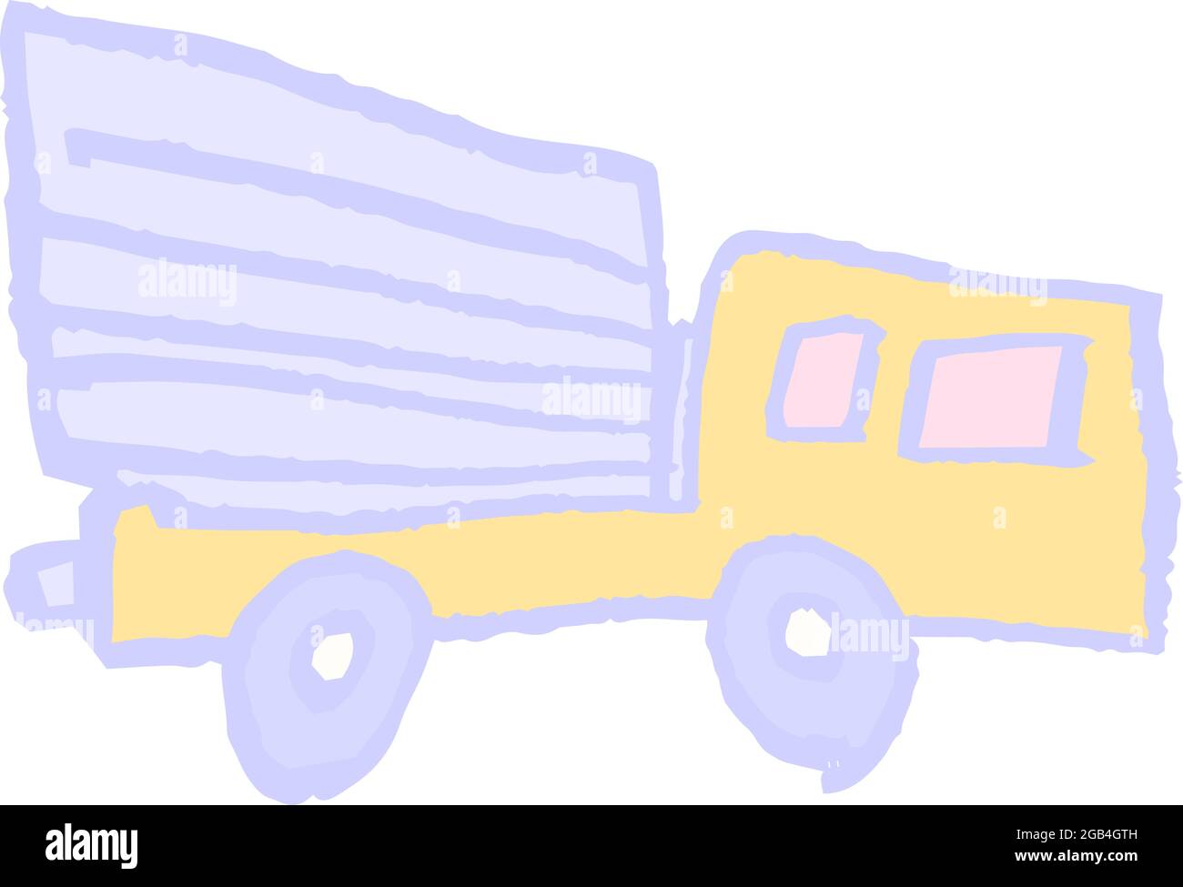This is a illustration of Cute car scribble drawn by a child Stock ...