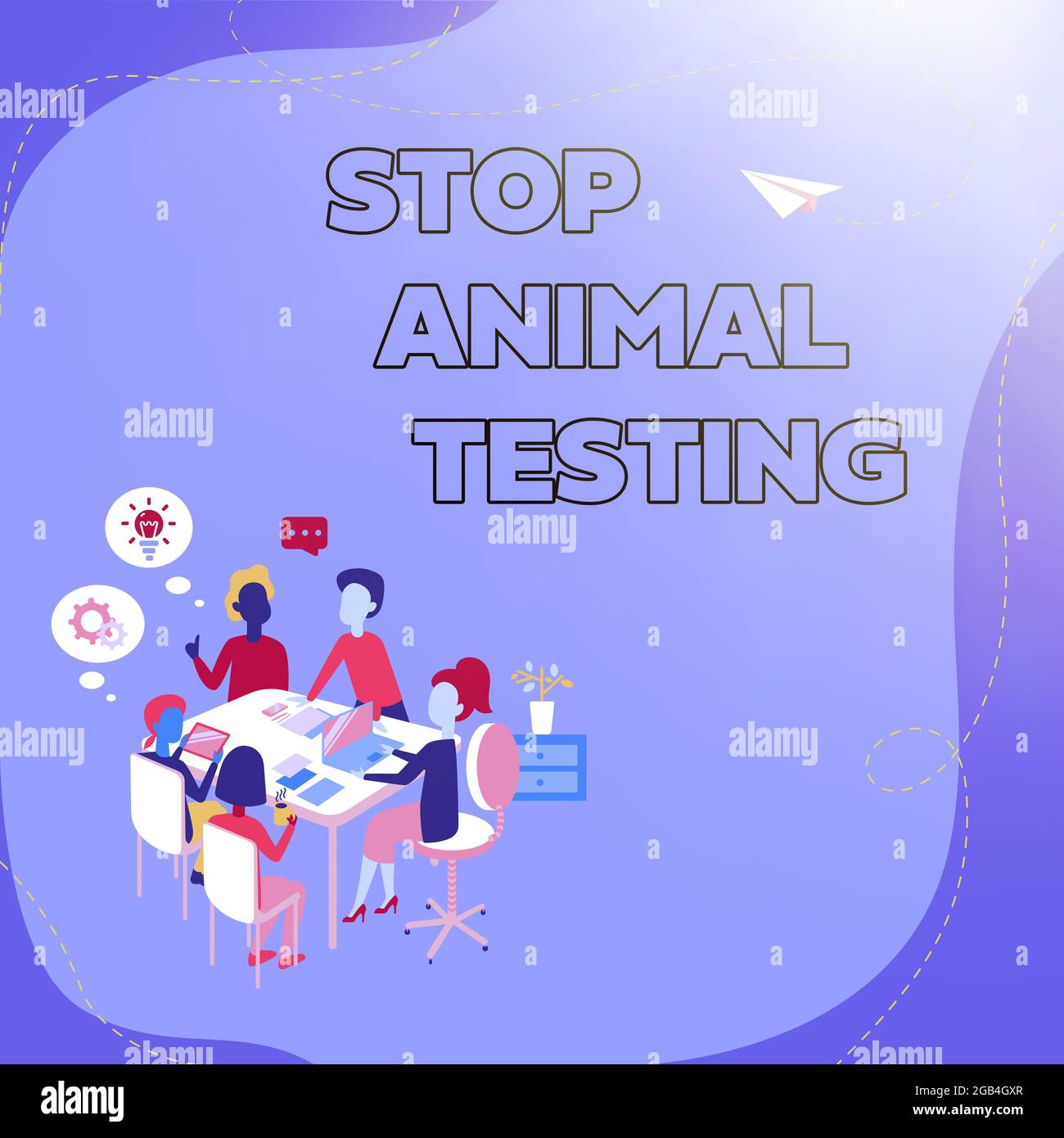 Text sign showing Stop Animal Testing. Conceptual photo put an end on ...